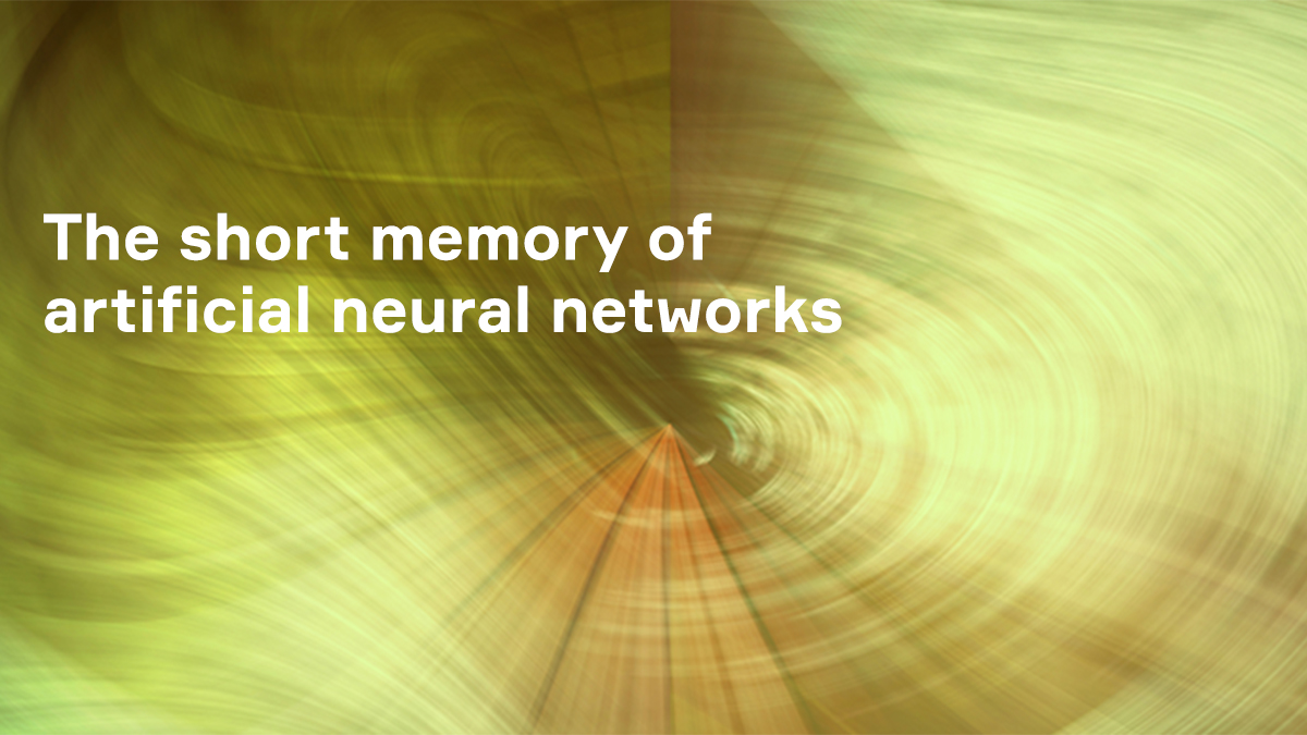 The short memory of artificial neural networks - Naver Labs Europe