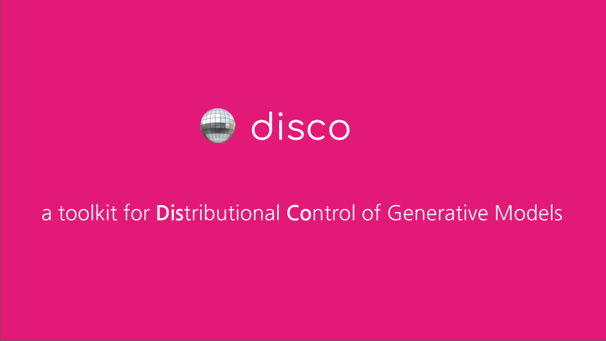 disco: a toolkit for controlling language models and other generative models - Naver Labs Europe